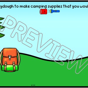 Camping Theme Playdough Mat, Camping Theme Learning, Camping Theme ...