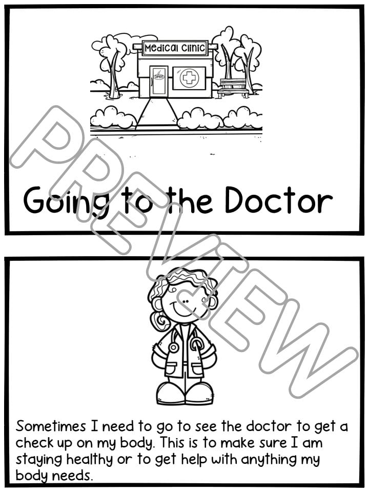 Going to the Doctor Social Skills Story, Getting a Checkup, Health ...