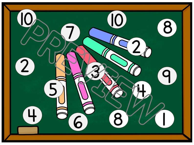 Back to School Math Game, Roll and Cover Math Game, Printable Preschool ...