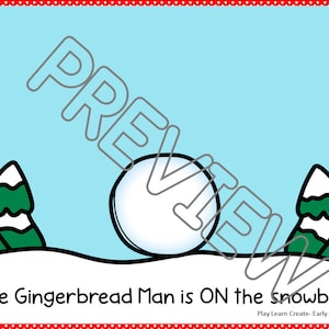 Gingerbread Man Interactive Book, Gingerbread Man Prepositions ...