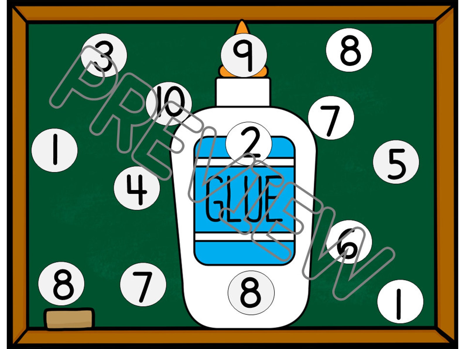 Back to School Math Game, Roll and Cover Math Game, Printable Preschool ...