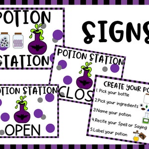 Halloween Potion Station Dramatic Play, Witch Dramatic Play, Halloween ...