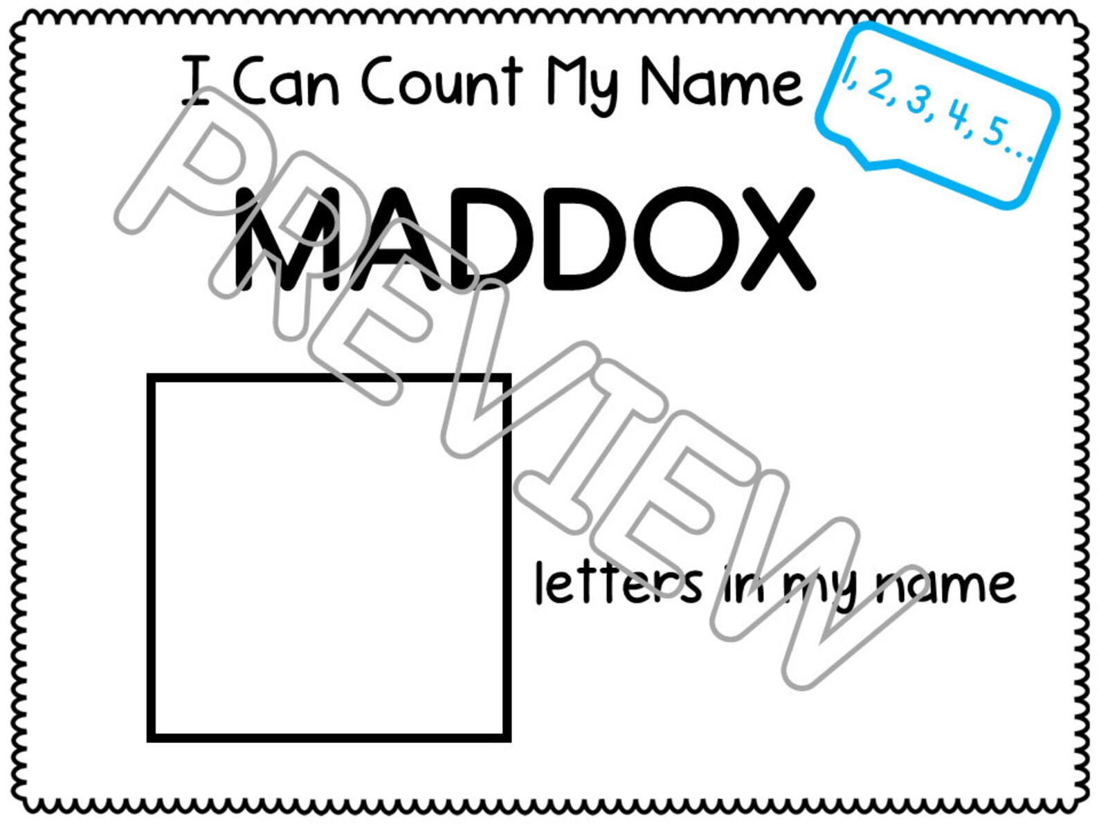 Personalized Printable Name Workbook, Custom Name Book, Printable ...