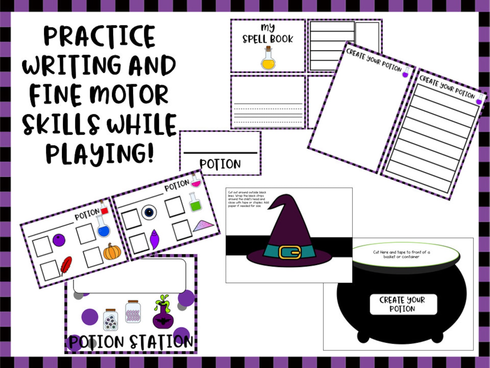 Halloween Potion Station Dramatic Play, Witch Dramatic Play, Halloween ...