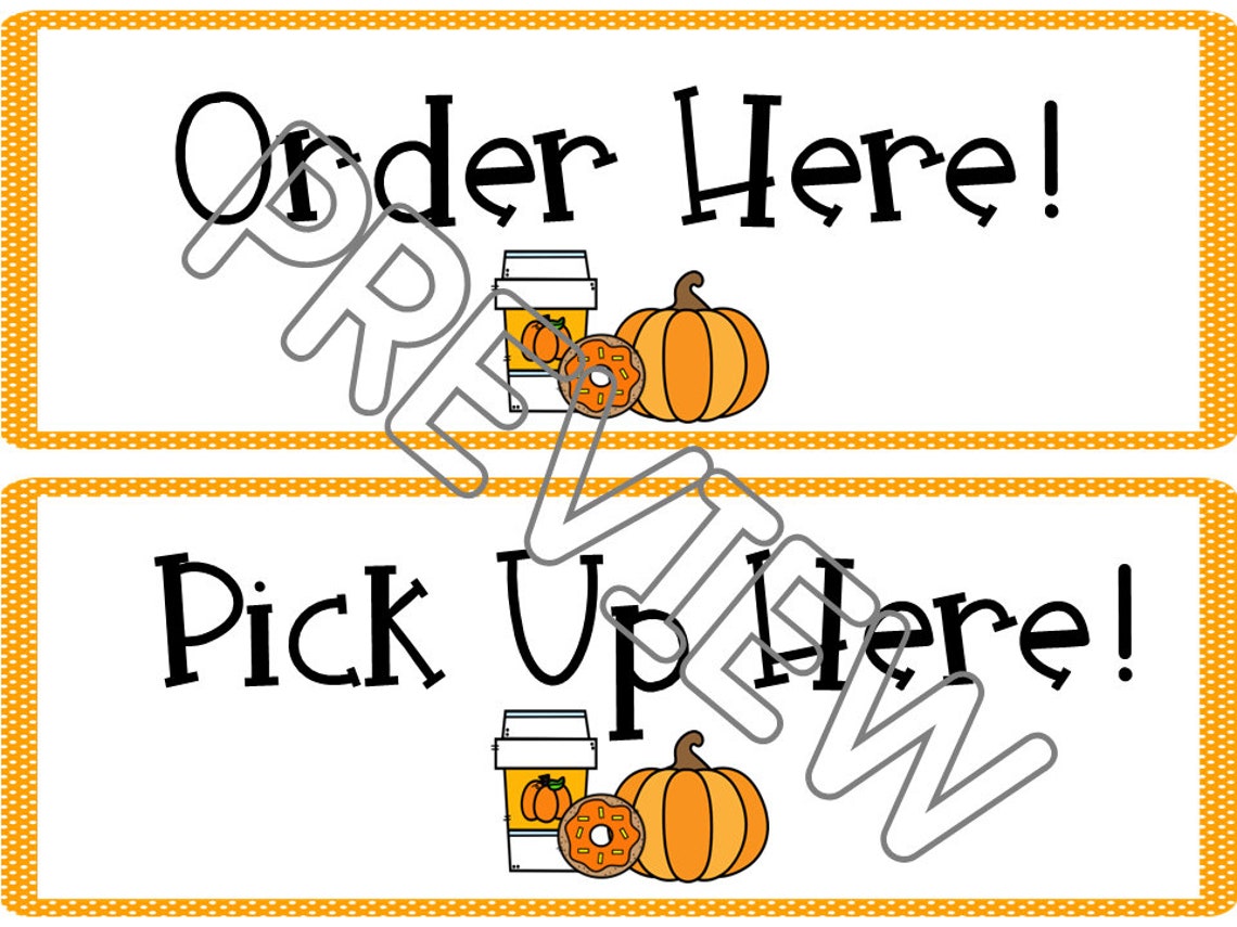 Pumpkin Cafe Dramatic Play Set, Halloween Dramatic Play, Coffee Shop ...