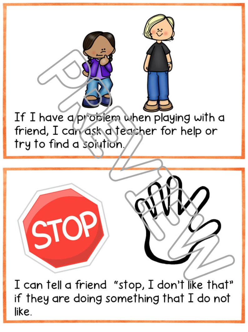 Playing With Friends Social Skills Story Printable Social - Etsy