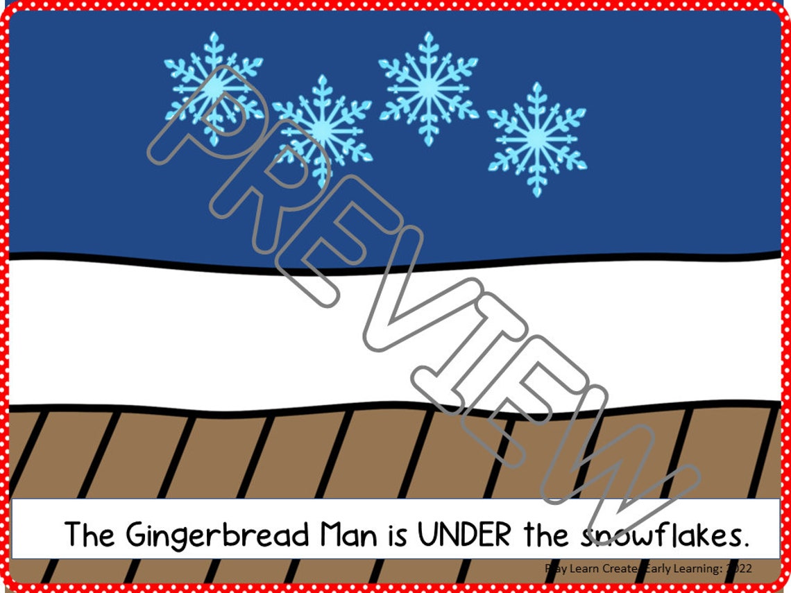 Gingerbread Man Interactive Book, Gingerbread Man Prepositions ...