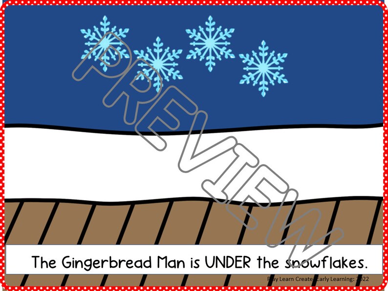 Gingerbread Man Interactive Book, Gingerbread Man Prepositions ...
