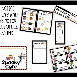 Spooky Cafe Dramatic Play, Halloween Pretend Play Set, Preschool ...
