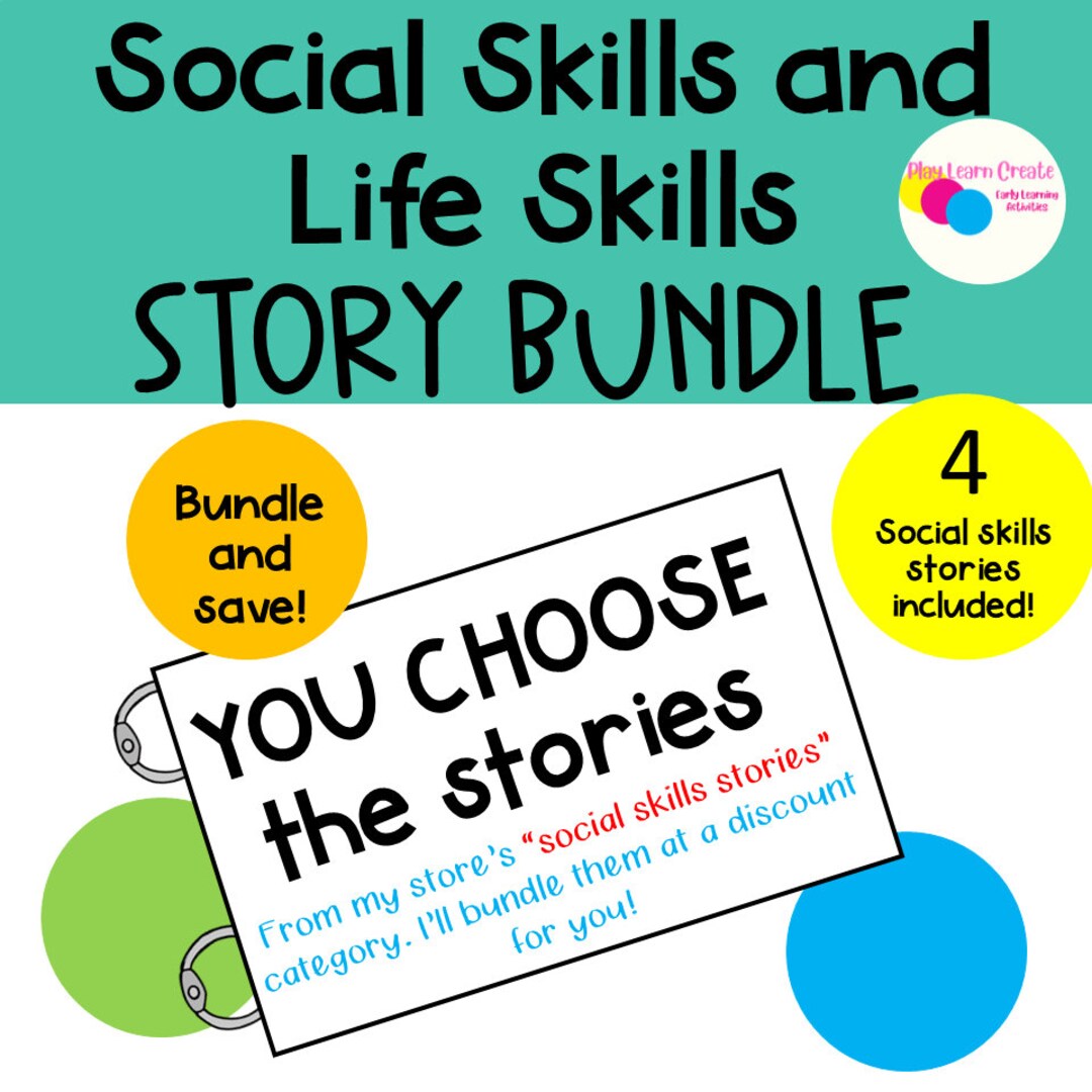 Custom Social Skills Story Bundle- 4 Social Skills Stories - Etsy