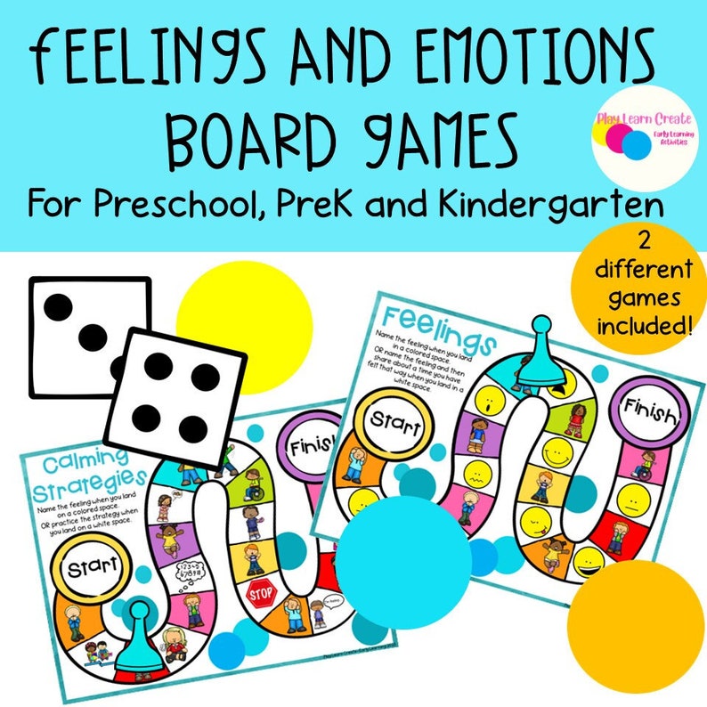Feelings and Emotions Game for Preschool, Prek and Kindergarten - Etsy