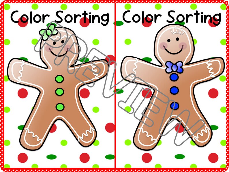 Gingerbread Theme Color Activities, Toddler Color Activities, Toddler ...