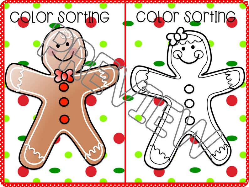 Gingerbread Theme Color Activities, Toddler Color Activities, Toddler ...