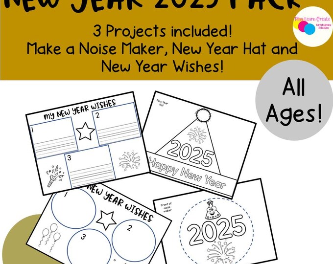 2025 New Year Handprints, Baby Toddler Kids Art Crafts, First Year ...