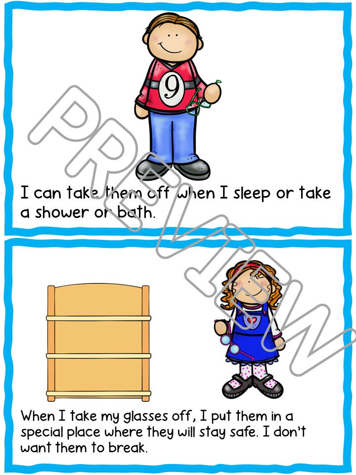 Getting Glasses Social Skills Story, Printable Social Skills Story ...