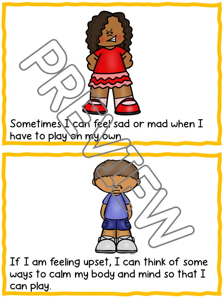 Playing on My Own Social Skills Story, Independent Play Social Skills ...
