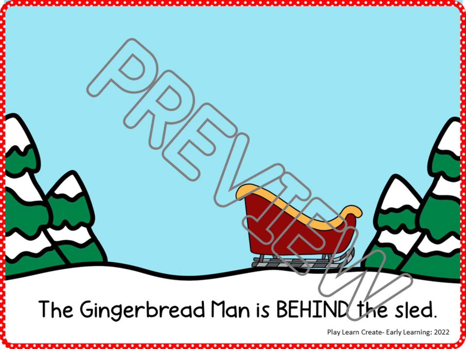 Gingerbread Man Interactive Book, Gingerbread Man Prepositions ...