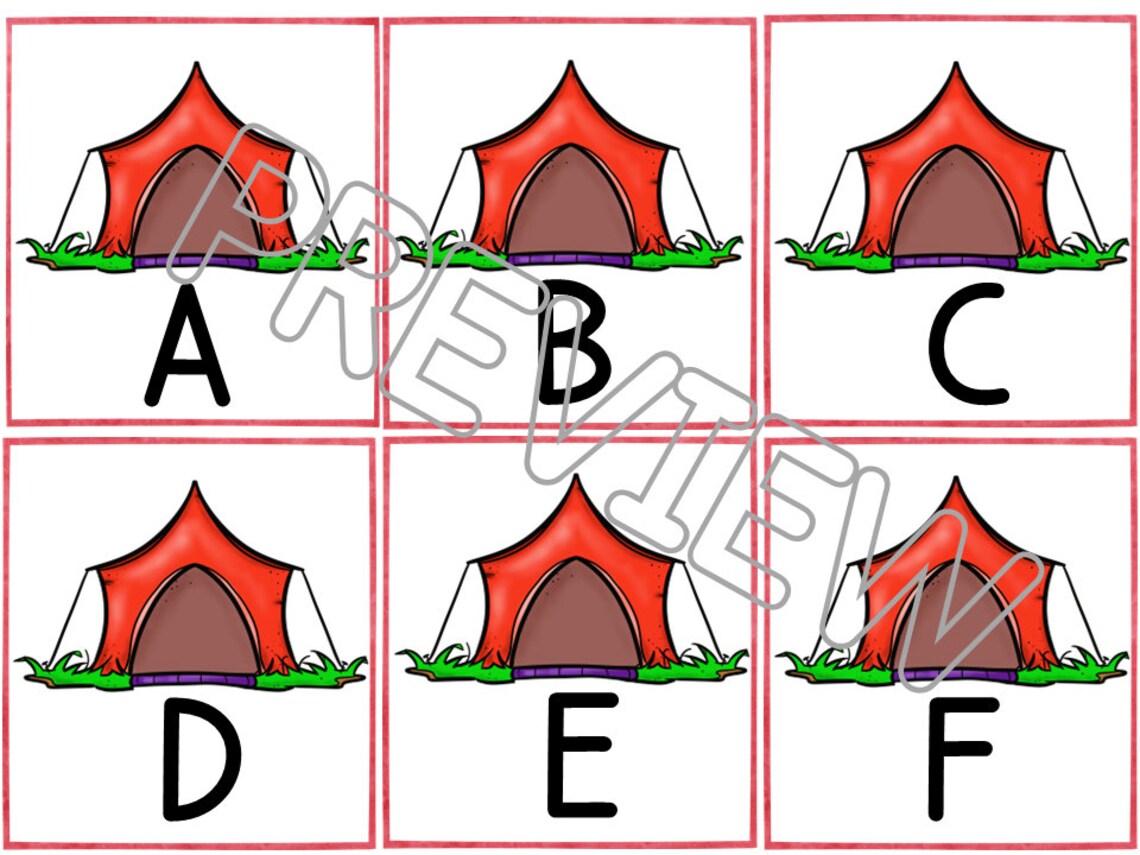 Camping Theme Printables, Printable Letter Activities, Preschool ...