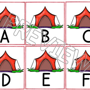 Camping Theme Printables, Printable Letter Activities, Preschool ...