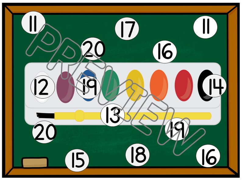 Back to School Math Game, Roll and Cover Math Game, Printable Preschool ...