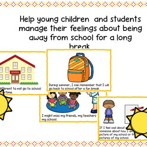 Summer Break Social Skills Story, Summer Visuals - Etsy