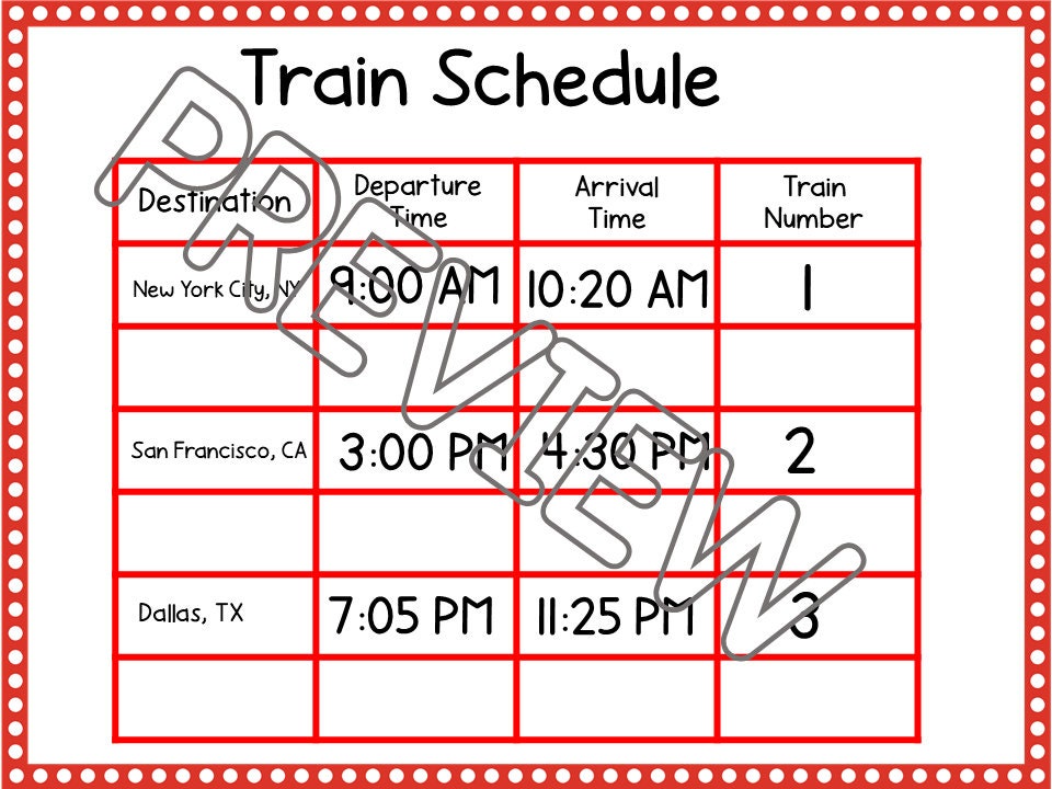 Train Station Dramatic Play Pretend Play Printable Play Kit - Etsy