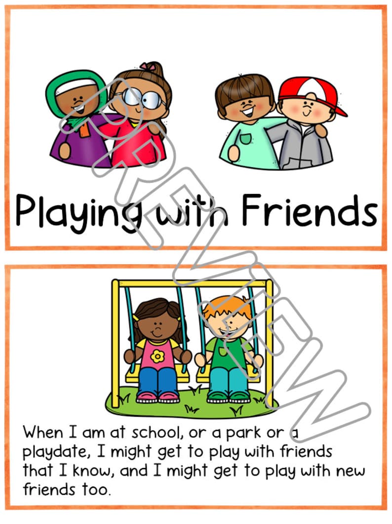 Playing With Friends Social Skills Story, Printable Social Skills Story ...