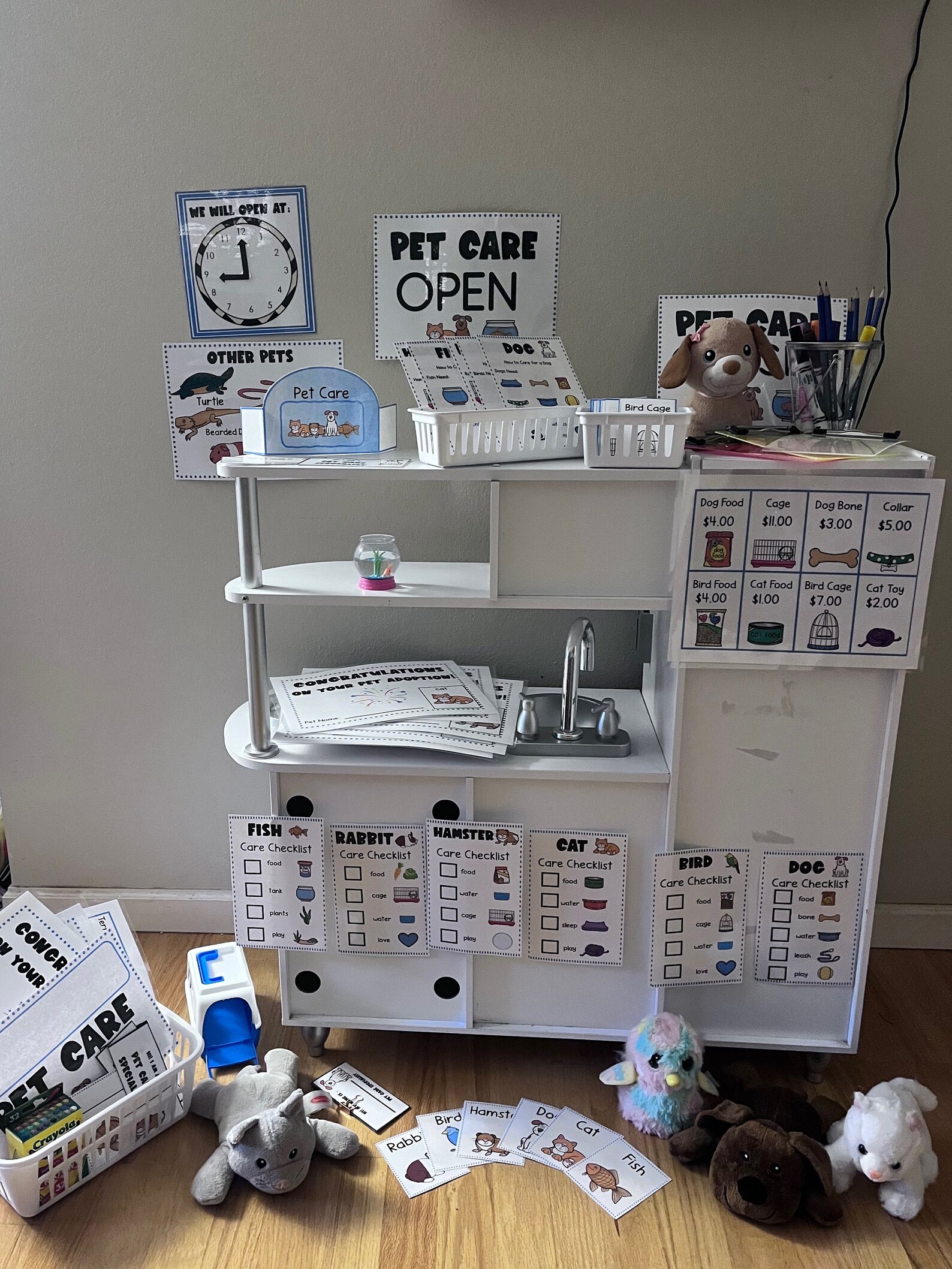 Pet Care Dramatic Play, Pet Store Pretend Play, Pet Adoption Play ...