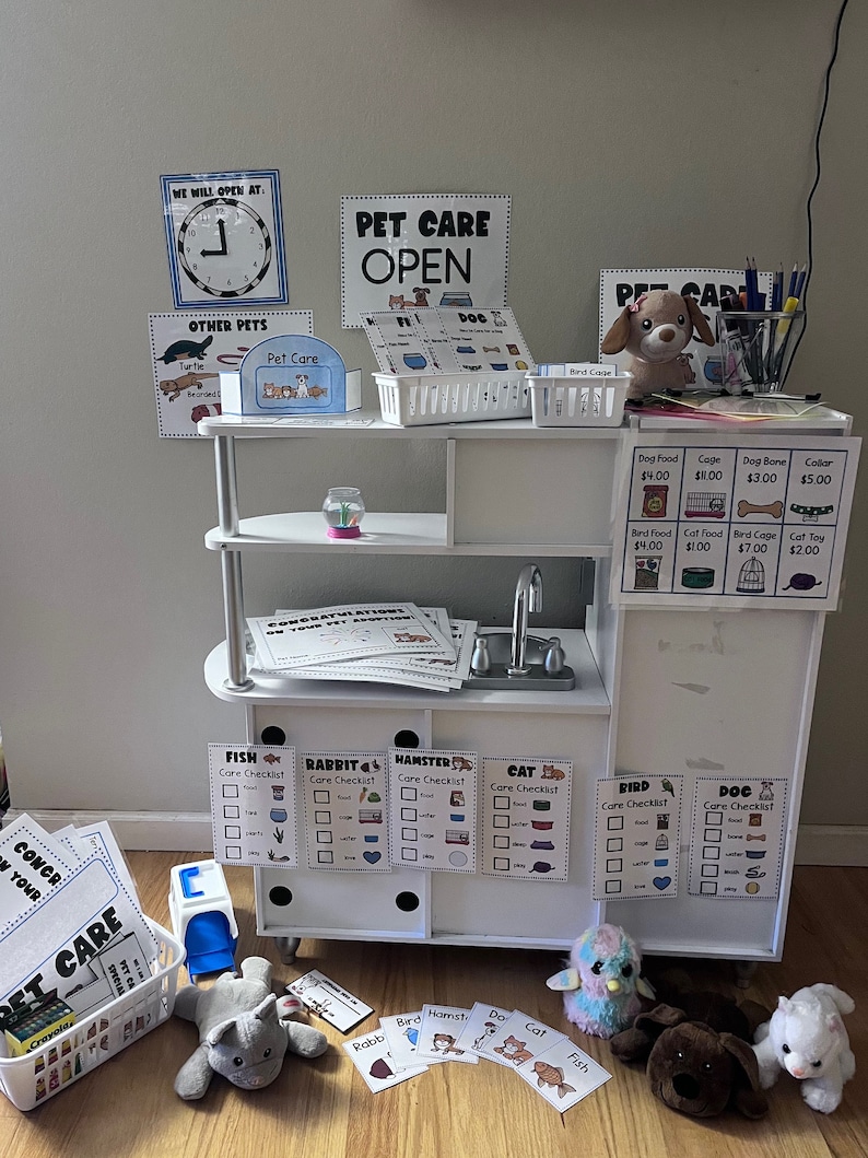 Pet Care Dramatic Play, Pet Store Pretend Play, Pet Adoption Play ...