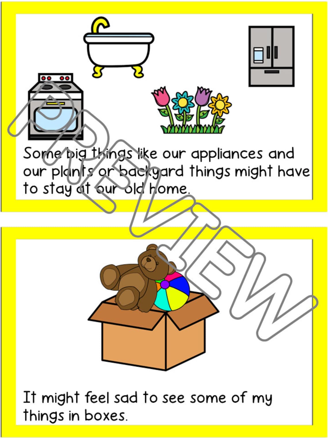 Moving Social Skills Story, Printable Social Story, New House Story ...