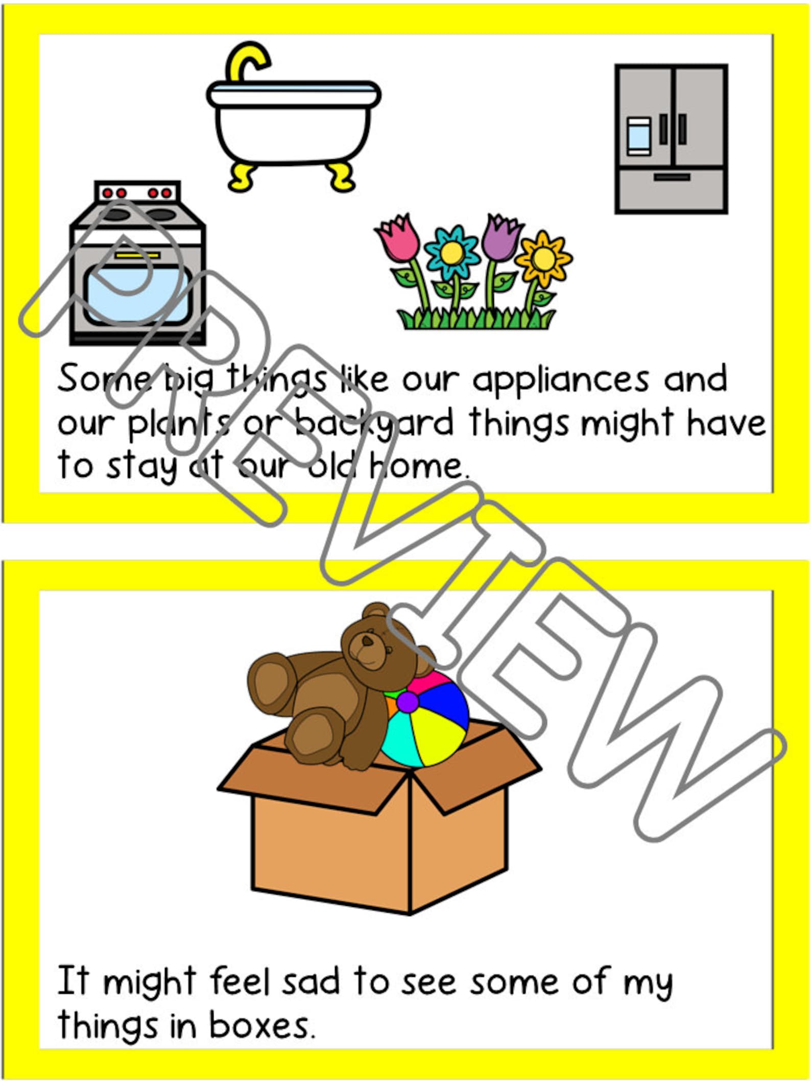 Moving Social Skills Story, Printable Social Story, New House Story ...