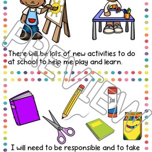 Going to School Social Skills Story, Starting School, First Day of ...