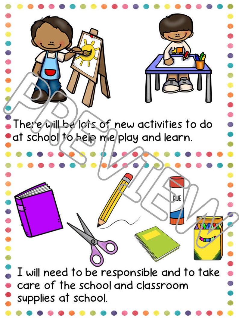 Going to School Social Skills Story, Starting School, First Day of ...