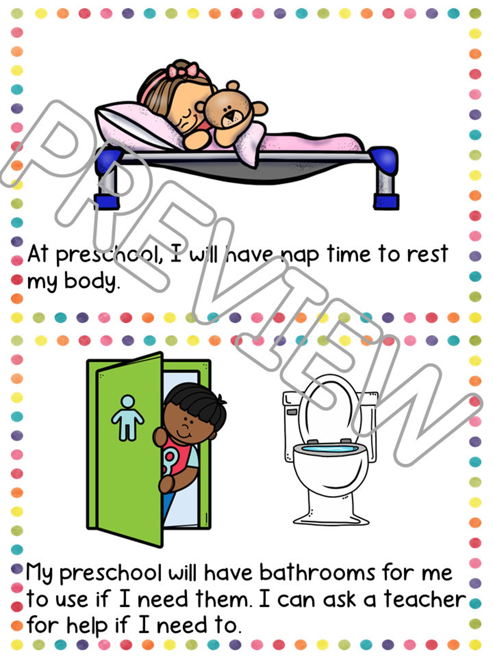 Starting Preschool Social Skills Story Going to Preschool - Etsy