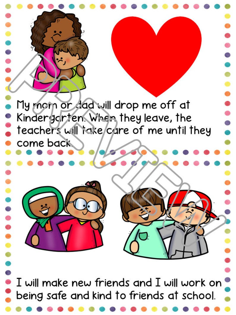 Starting Kindergarten Social Skills Story, Going to Kindergarten ...