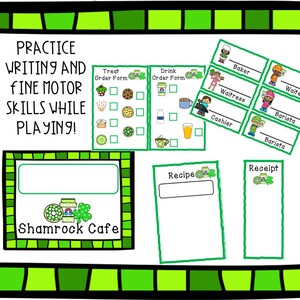 Shamrock Cafe Dramatic Play Set, St. Patrick's Day Pretend Play Set ...