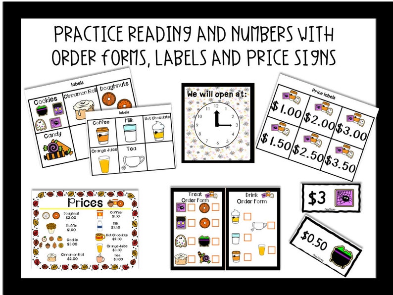 Spooky Cafe Dramatic Play, Halloween Pretend Play Set, Preschool ...