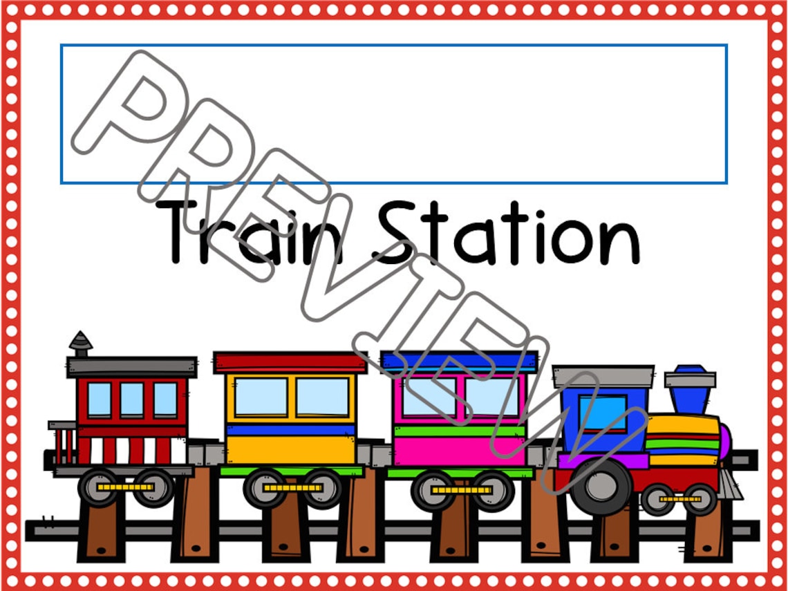 Train Station Dramatic Play Pretend Play Printable Play Kit - Etsy