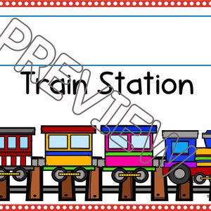 Train Station Dramatic Play, Pretend Play, Printable Play Kit, for ...