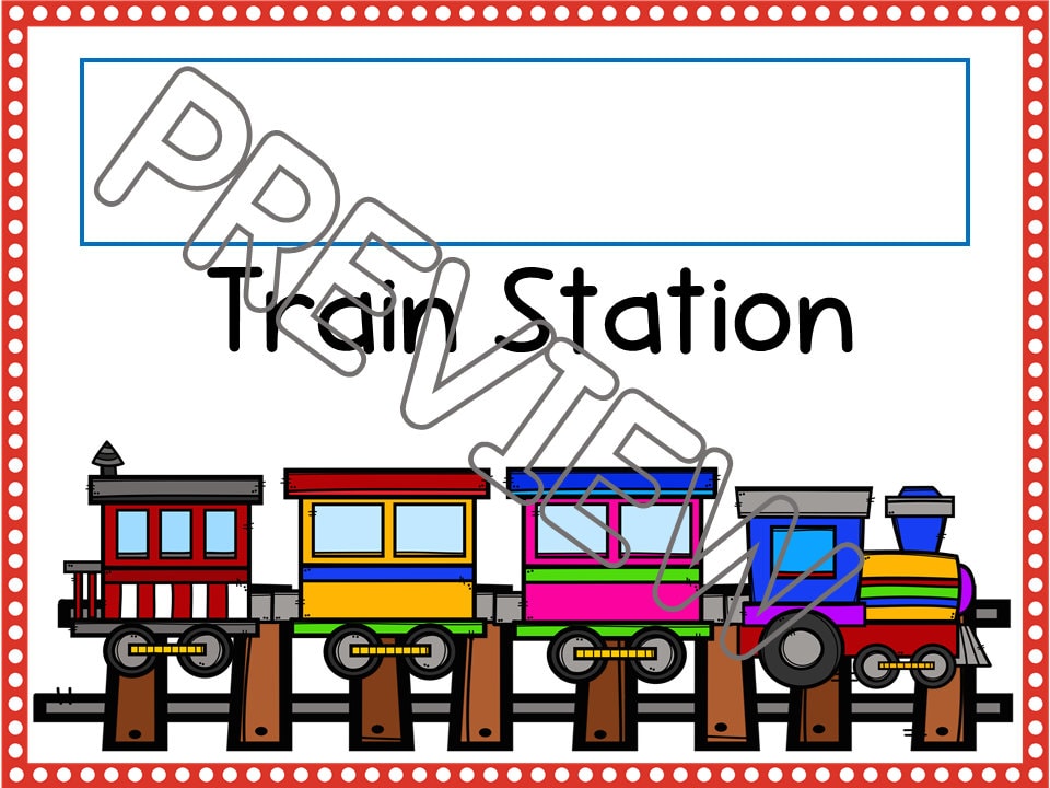 Train Station Dramatic Play Pretend Play Printable Play Kit - Etsy