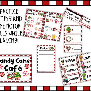 Candy Cane Cafe Winter Dramatic Play for Preschool, Christmas Pretend ...