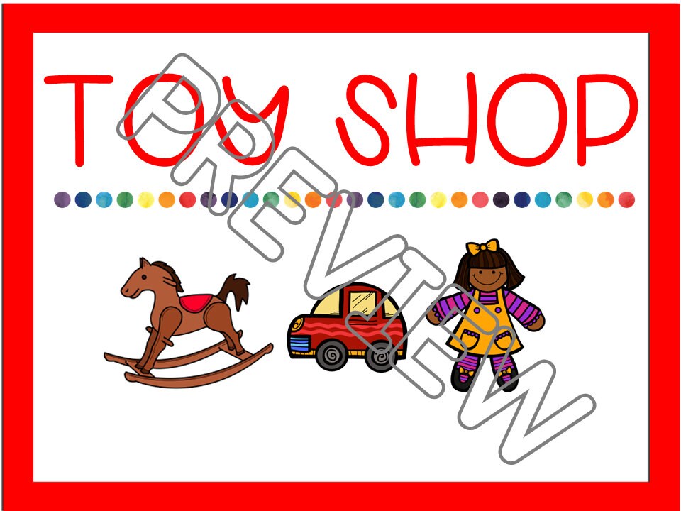 Toy Shop Dramatic Play Set, Toy Workshop Pretend Play, Santa's Toy Shop ...