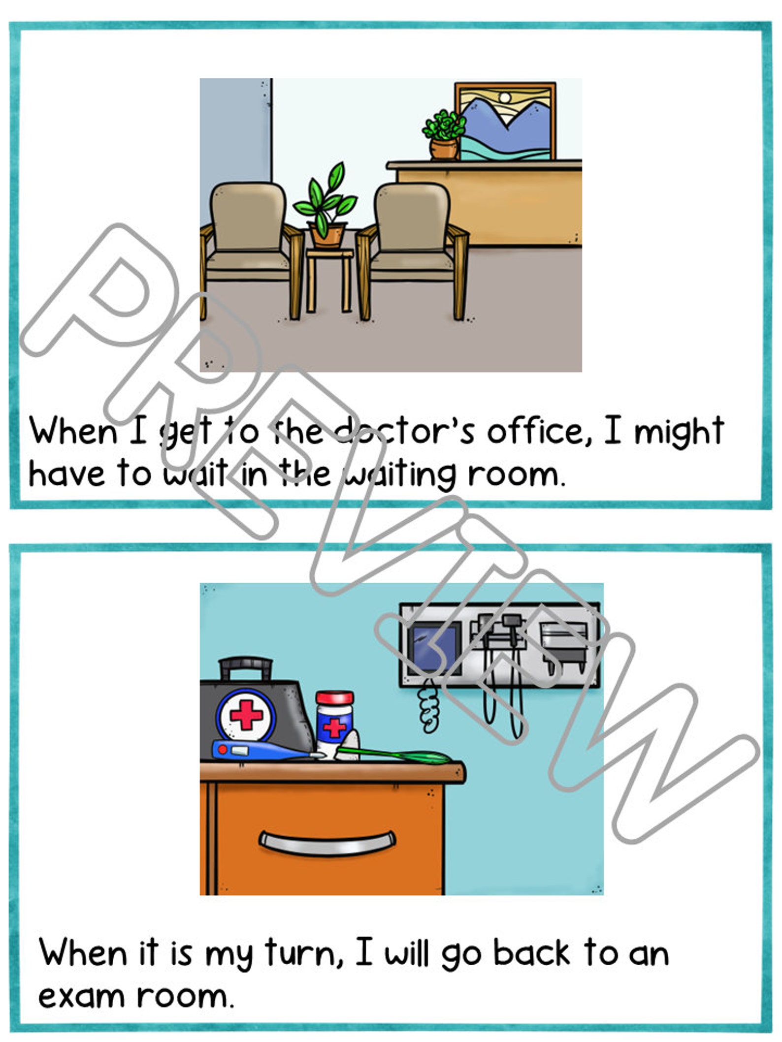 Going to the Doctor Social Skills Story, Getting a Checkup, Health ...