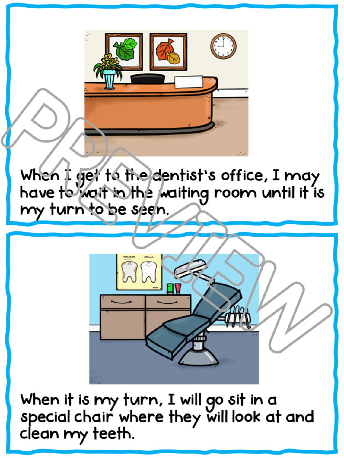Going to the Dentist Printable Social Skills Story, First Dentist Visit ...