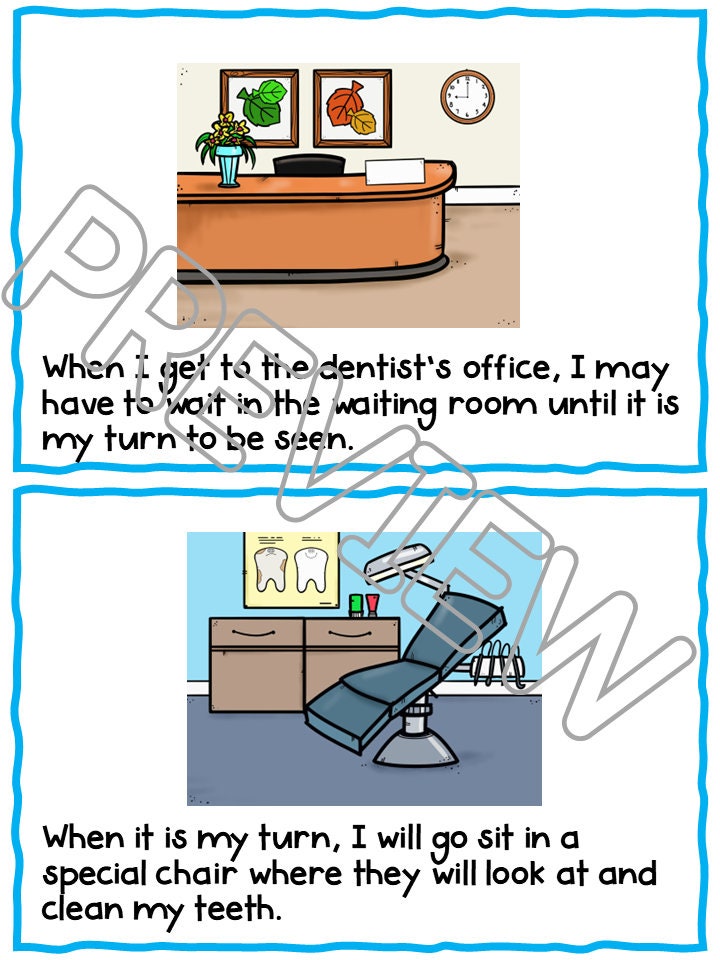 Going to the Dentist Printable Social Skills Story, First Dentist Visit ...