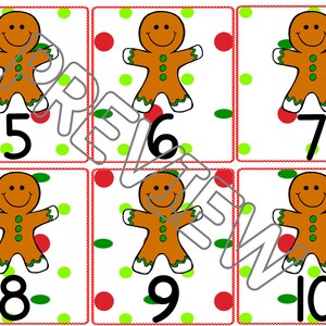 Gingerbread Letter and Number Games, Gingerbread Preschool Math ...