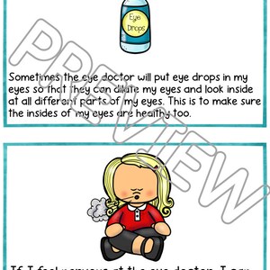 Going to the Eye Doctor Social Skills Story, Optometrist Social Skills ...