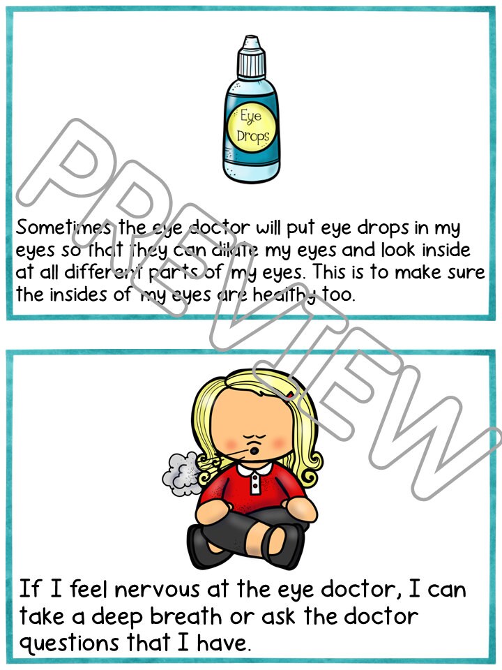 Going to the Eye Doctor Social Skills Story, Optometrist Social Skills ...