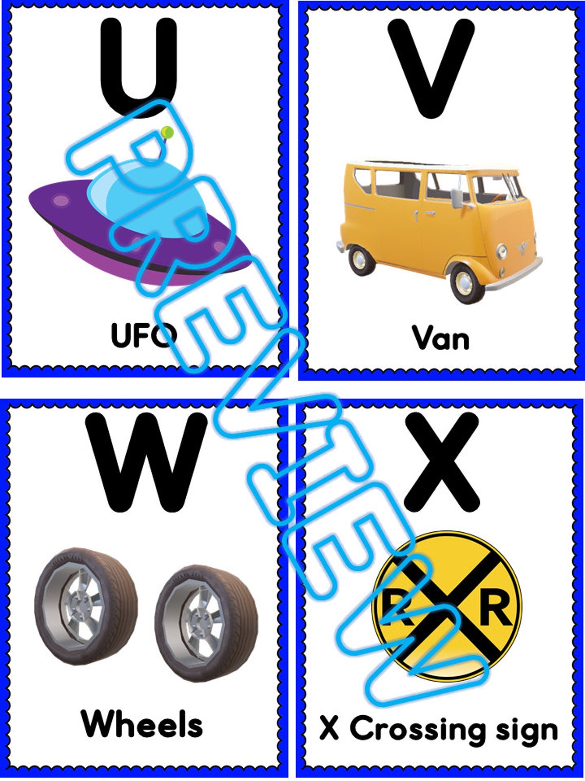 Printable Alphabet Cards, Transportation Theme Alphabet, ABC Cards ...