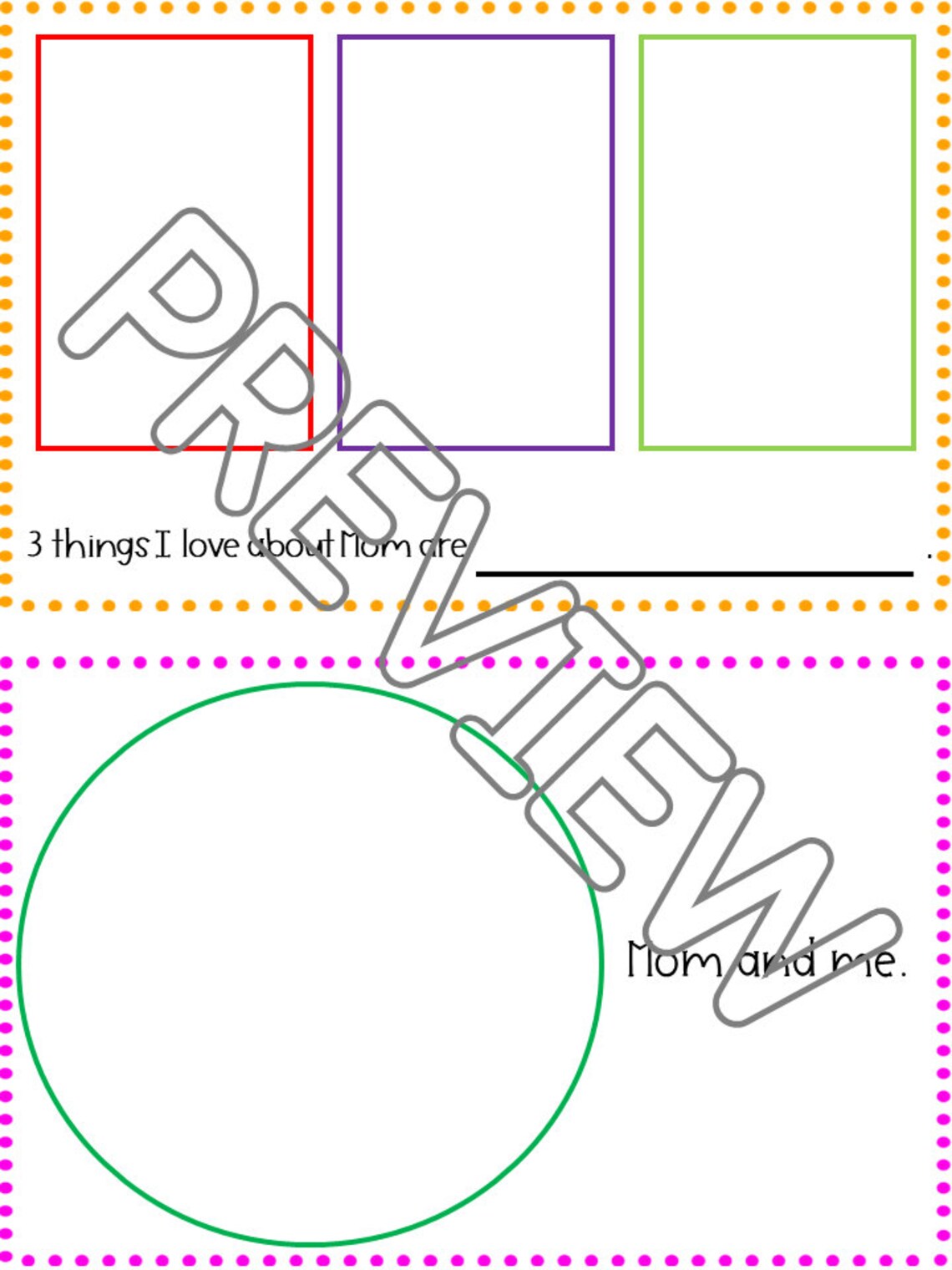 Printable Mother's Day Book, Preschool Mother's Day Project, Mother's ...